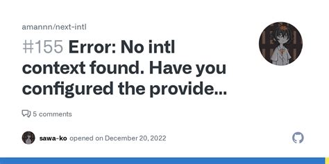 Error No Intl Context Found Have You Configured The Provider Next