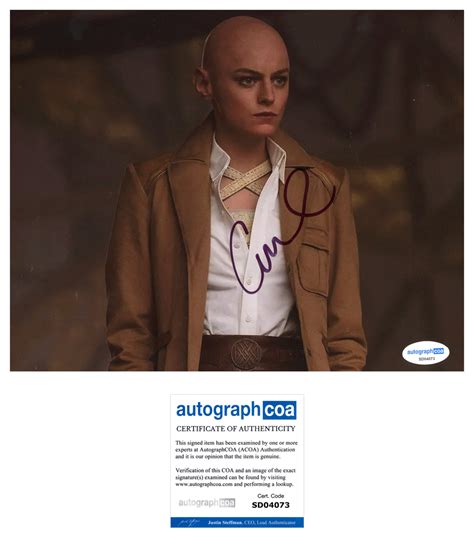 Emma Corrin Deadpool Signed Autograph 8x10 Photo Acoa Outlaw Hobbies Authentic Autographs