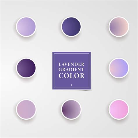 Premium Vector Gradient Color Lavender Palette
