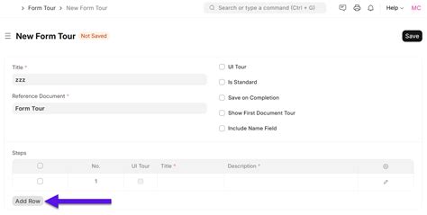 Erpnext Form Tour How To Add A Step To Highlight The Add Row