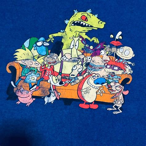Xxl Nickelodeon Hey Arnold Cartoon Oversize Tee Mens Fashion Tops