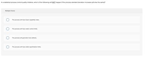 Solved N A Statistical Process Control Quality Initiative