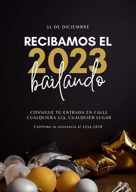 Plantillas De Invitaciones Para Fiesta De Año Nuevo