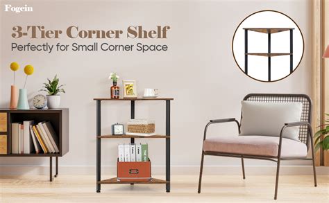Fogein 3 Tier End Corner Table Corner Shelf Triangle End