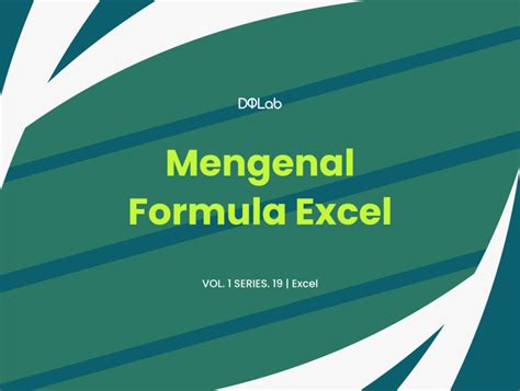 Formula Excel Datedif Simple Pada Data Tanggal