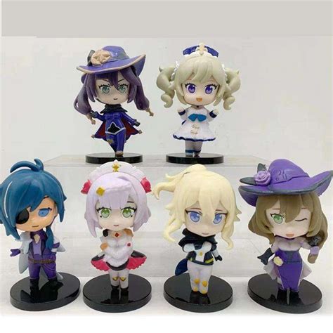 Jual 6 Pcsset Genshin Impact 10cm Figure Q Version Paimon Lumine