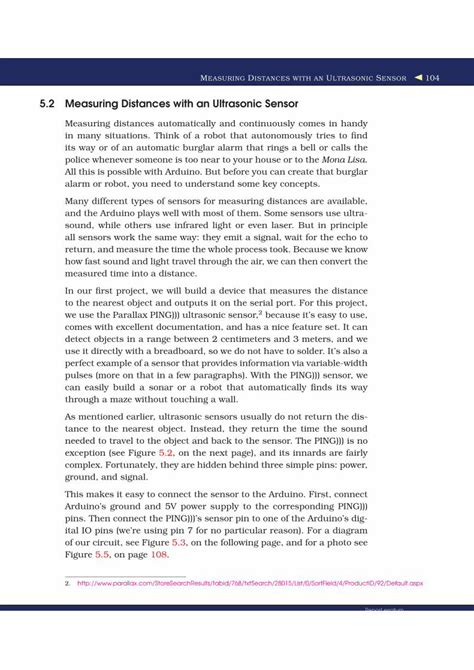 Pdf Arduino Mesure De Distance Capteur Ultrason A Quick Start Guide