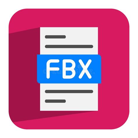 fbx document flat icon high resolution file icon for professional look