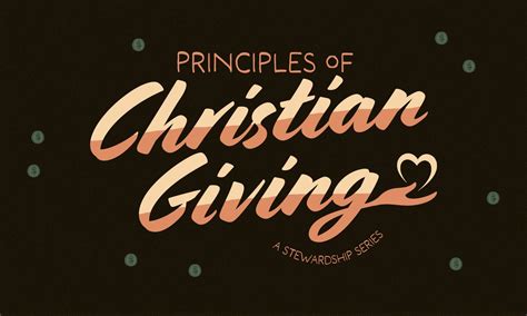 Principles Of Christian Giving — Trinity Hillsboro