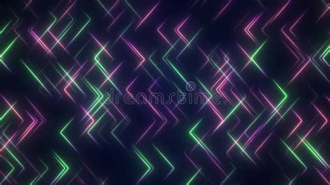 Wavy Geometric Neon Tunnel Vibrant Neon Stripes Pattern Glow Lines