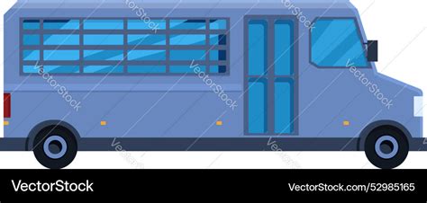 Prisoner Transport Bus Standing Isolated On White Vector Image