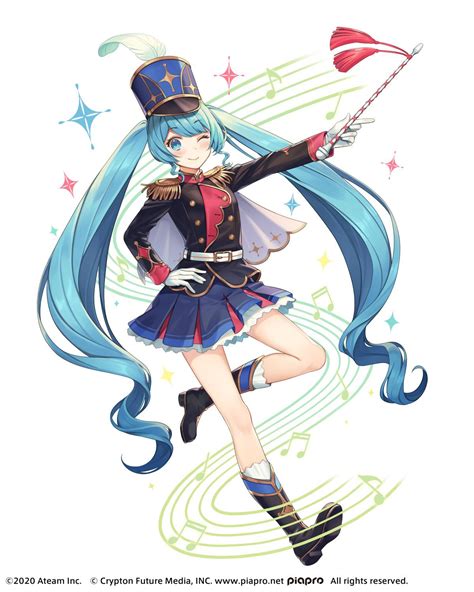 ミクたぷカットイン／たらんぼマンさん 初音ミク ‐tap Wonder‐にて、カットインイラストを描かせていただきました。マーチング衣装のミク