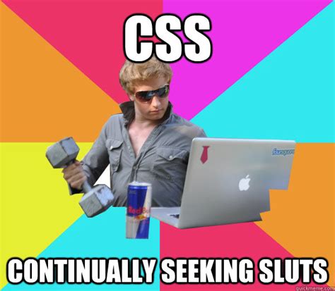 Css Continually Seeking Sluts Brogrammer Quickmeme