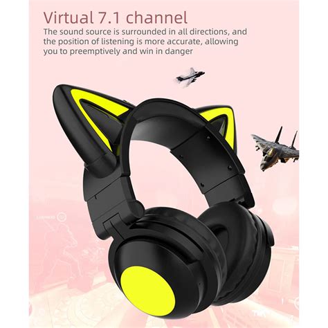 Auriculares Inal Mbricos Con Orejas De Gato Aud Fonos Plegables Con