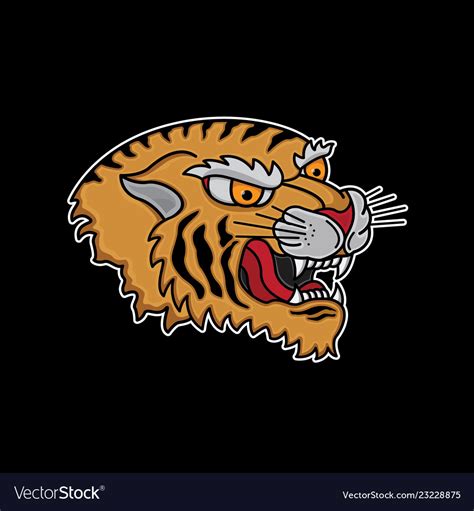 Traditional Tiger Head Tattoo