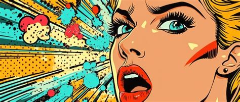 Woman In Pop Art Style Shouting Premium Ai Generated Image