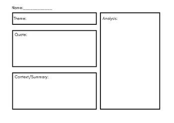Reading Analysis Worksheet By MsBDesignFinds TPT