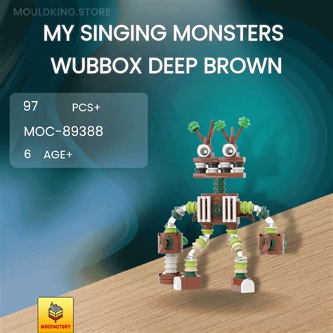 Moc Factory 89388 My Singing Monsters Wubbox Deep Brown With 97 Pieces