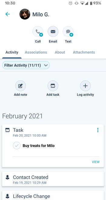 Hubspot Mobile App Features