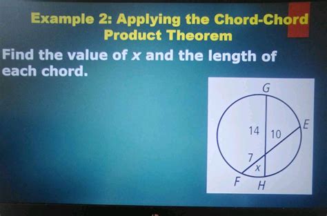 Example 2 Applying The Chord Chord Product StudyX