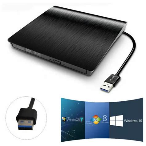 Usb 30 Slim External Dvd Cd Rw Writer Drive Burner Player Reader For