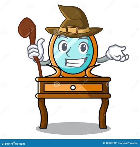 Desenhos Animados Da Mascote Da Tabela De Molho Da Bruxa Ilustração do Vetor Ilustração de