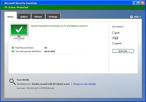 Microsoft Security Essentials 40 Review 2012 Pcmag Uk