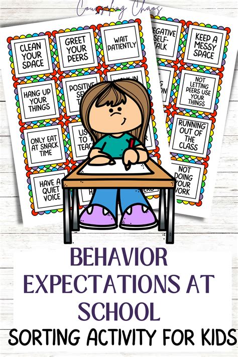 Behavior Management Sorting Activity Good And Bad Classroom Behaviors