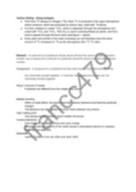 SOLUTION Cambridge Igcse Chemistry Atoms And Elements Studypool