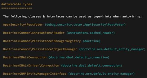Empty Output For Debug Autowiring Issue Symfony Symfony Github