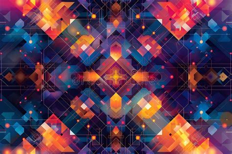 Dynamic Visual Exploration Of Geometric Shapes For Modern Aesthetics Stock Illustration