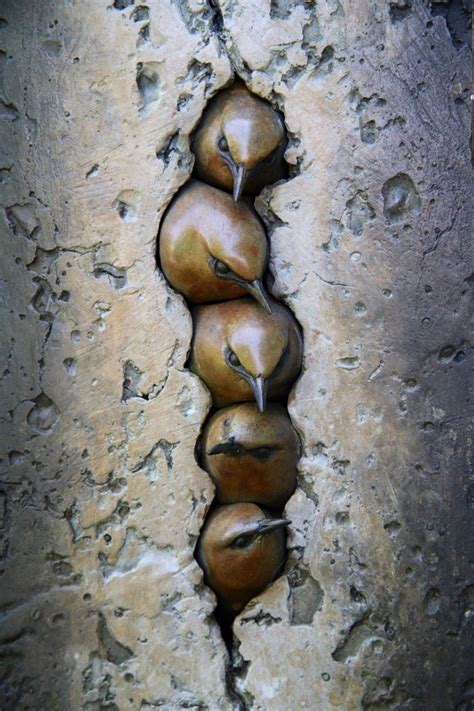 Five Wrens Plaque Adam Binder Sculptures Keramiek Ideeën