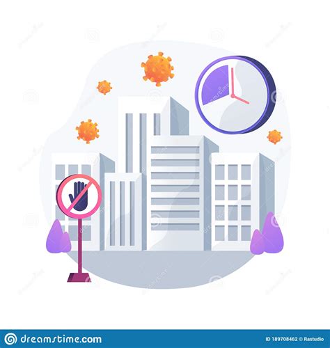 Curfew Abstract Concept Vector Illustration Stock Vector