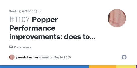 Popper Performance Improvements Does Too Much Style Recalculation