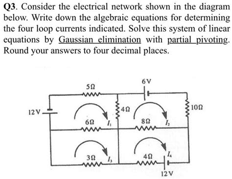 Solved Q3 Consider The Electrical Network Shown In The Diagram Below