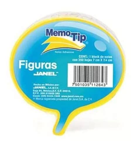 Notas Adhesivas Janel Memo Tip Pensamiento 3x3 C 250 V Meses Sin