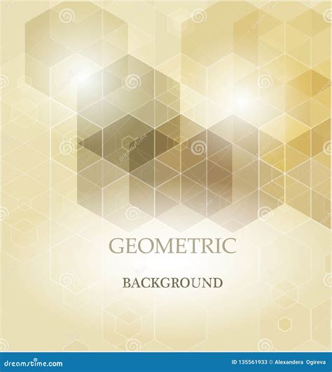 Vector Abstract Geometric Background Template Brochure Design Stock