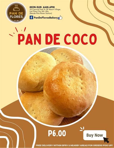 Pan De Coco And Pandesal At Pan De Flores Bakery Bf Resort Village Las Pinas City