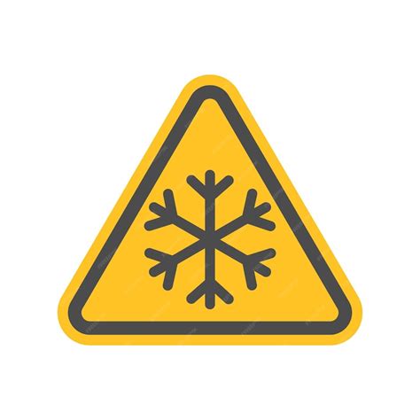 Premium Vector Cold Warning Sign Isolated On White Background Vector