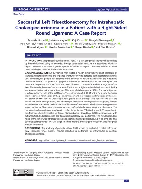 Pdf Successful Left Trisectionectomy For Intrahepatic