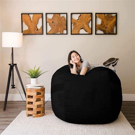 Big Joe Fuf Large Foam Filled Bean Bag Chair With Removable Cover