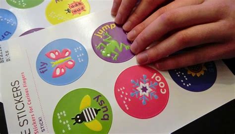 Tactile Stickers With Braille Braille Activities