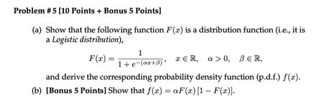 Solved A Show That The Following Function F X Is A Chegg
