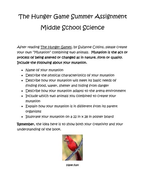 Science MS Assignment Africentric Early College