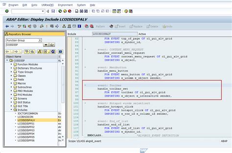 add a custom button to the alv grid tool bar of co sap community