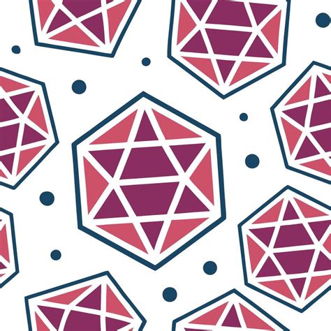 Abstract Retro Polygon Seamless Pattern Bright Hues On White Background