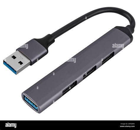 USB Hub Card Reader For Multiple USB Ports On A White Background In Isolation Stock Photo Alamy