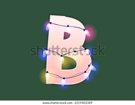 English Alphabet Vector Illustration Type Glowing Stock Vector Royalty