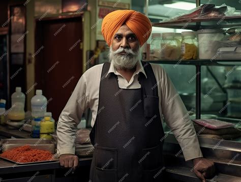 인도 남자의 초상화 Ai 생성 이미지