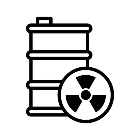 Nuclear Pollution Vector Outline Icon Style Illustration Eps 10 File